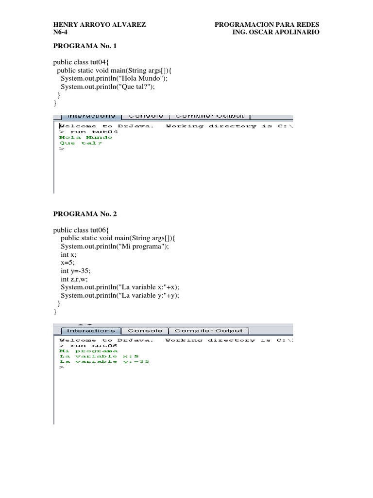 30 Programas Java Hraa | PDF | Algoritmos y Estructuras de Datos ...
