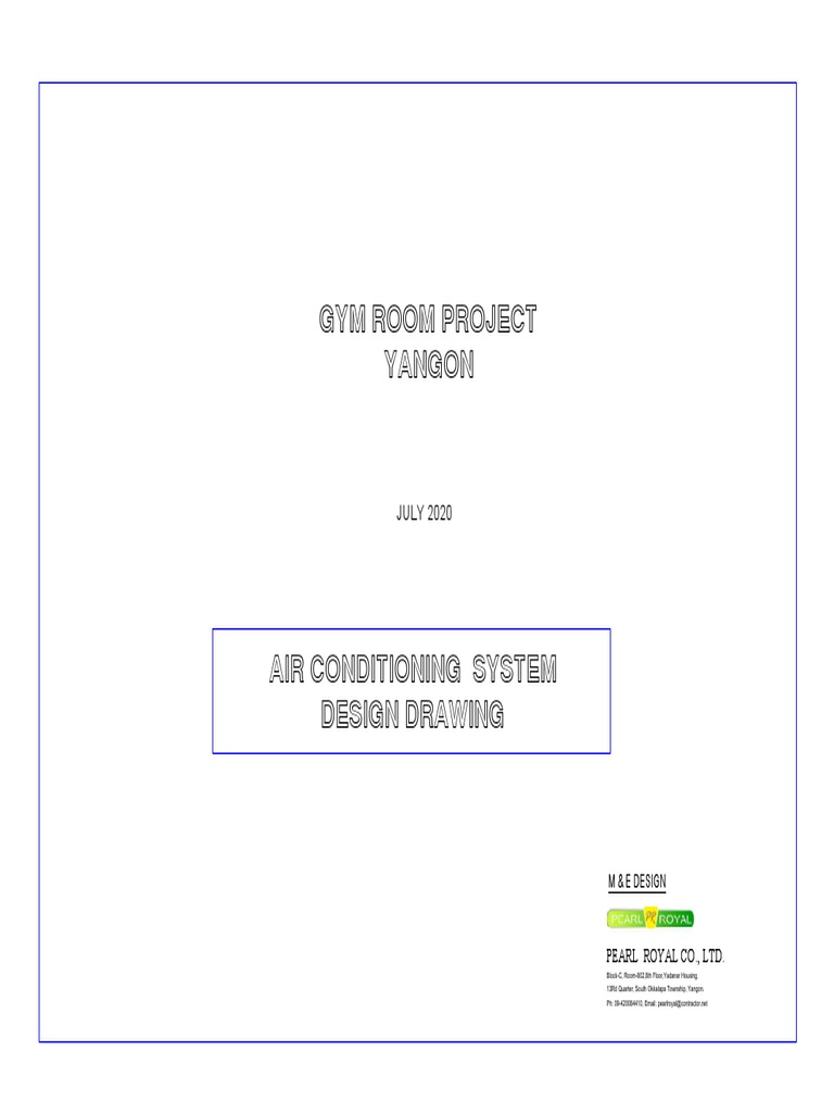 Gym Room AC Design in Yangon | PDF | Heat Transfer | Architectural Design
