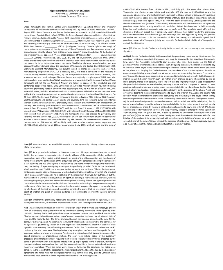 Republic Planters Bank Review | PDF | Promissory Note | Negotiable ...