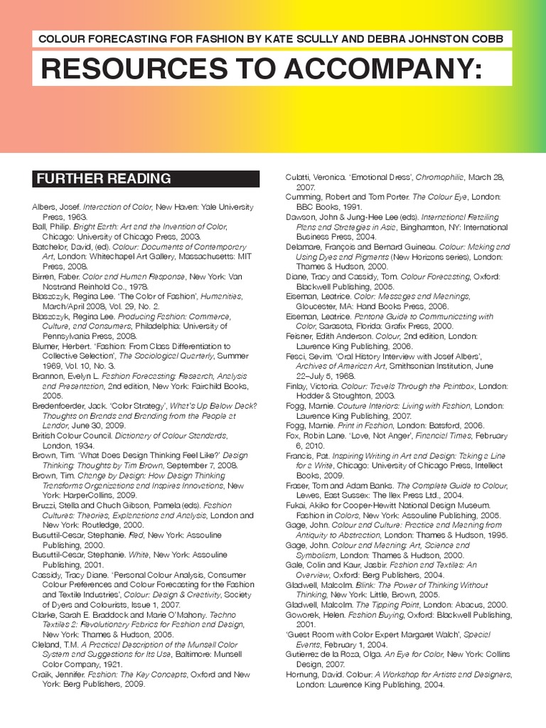 Colour Forecasting Resources UK PDF | PDF | Fashion