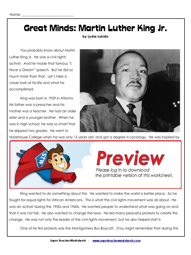 Great Minds: Martin Luther King JR.: by Lydia Lukidis | PDF | Martin ...