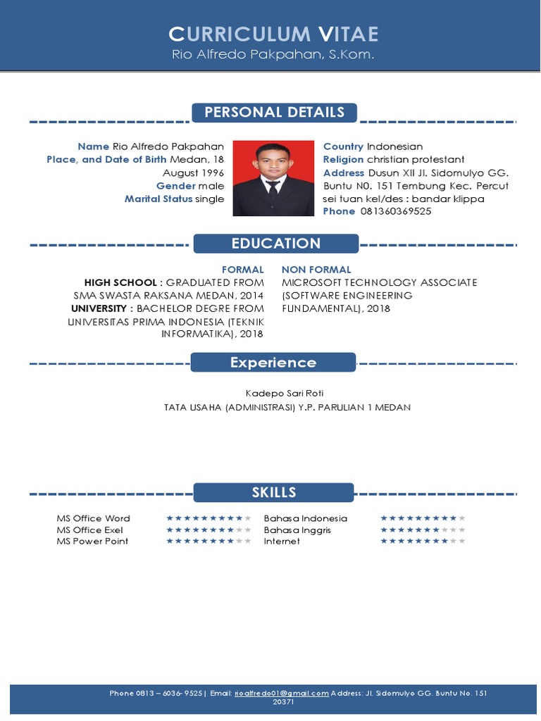 Urriculum Itae: Personal Details | PDF