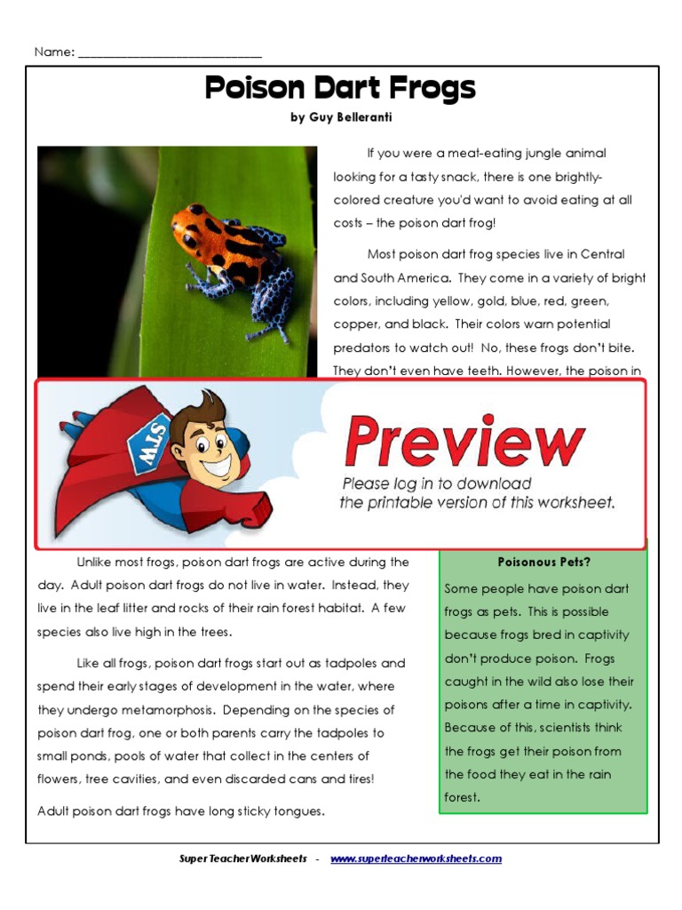 6th Poison Dart Frogs | PDF | Frog | Organisms