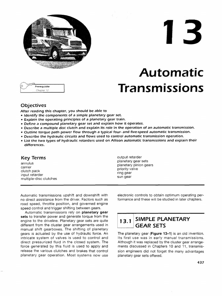 Chapter 13 (Automatic Transmission) | PDF | Transmission (Mechanics ...