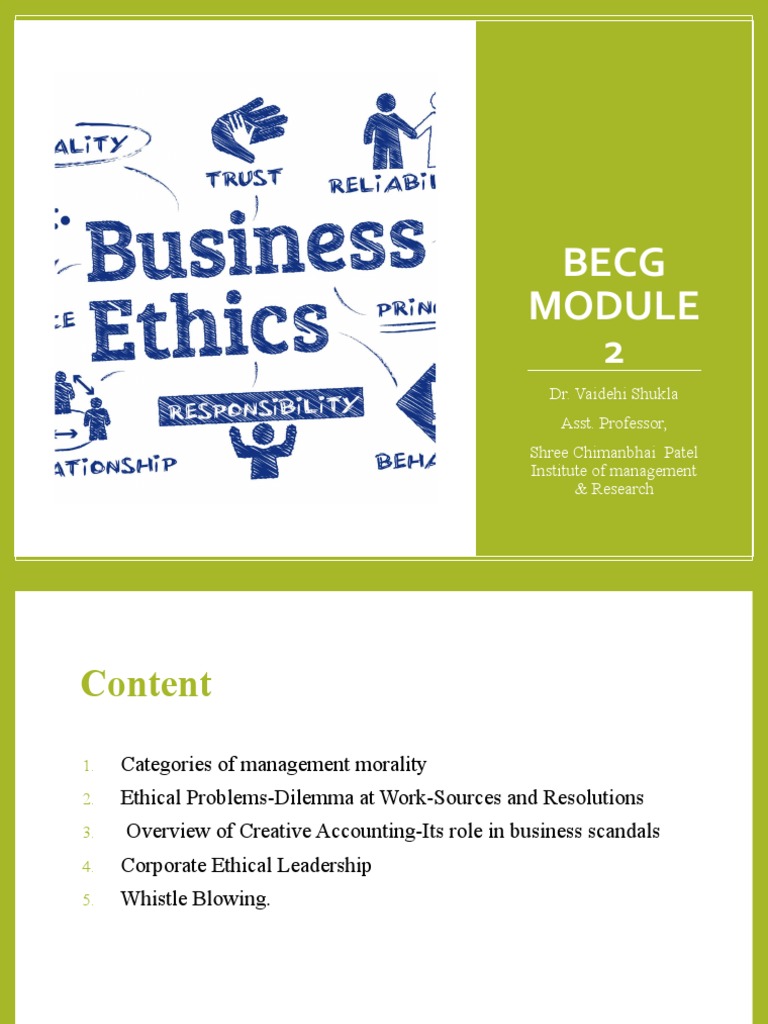 Becg Mod 2 | PDF | Whistleblower | Leadership