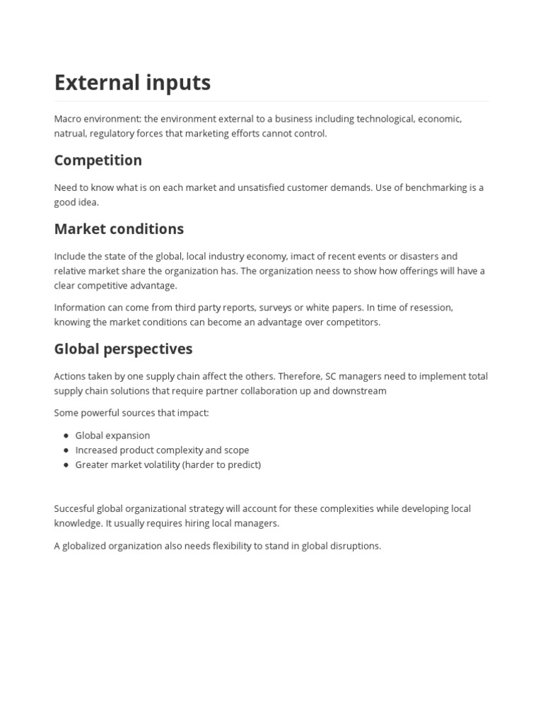 Apics Cscp Module 1 Topic 2 Summary Pdf