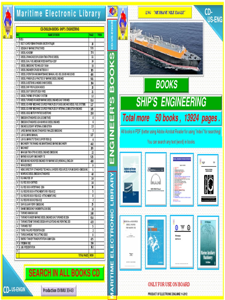 Ship'S Engineering: Books | PDF | Marine Propulsion | Diesel Engine