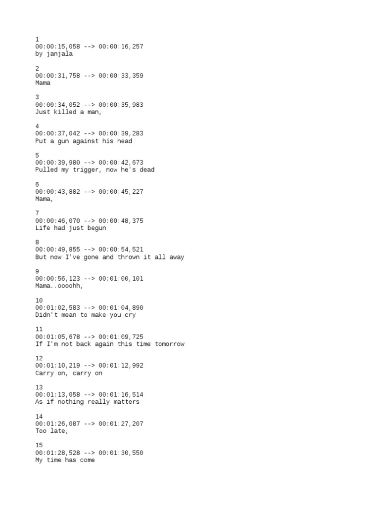 Queen - Bohemian Rhapsody | PDF