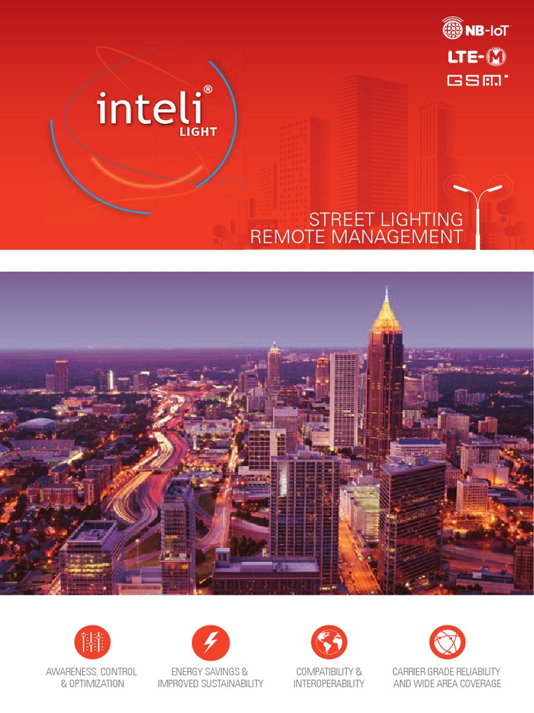 inteliLIGHT NB IoT LTE M GSM Brochure v1.4.1 en Web PDF | PDF | Street Light | Lighting