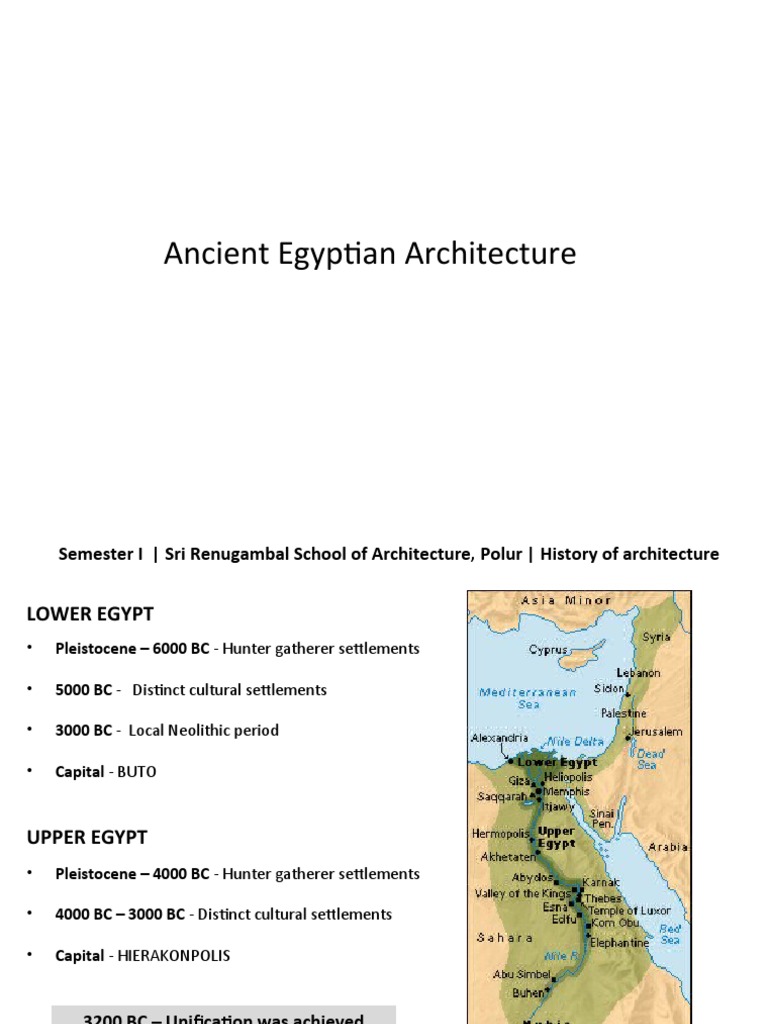 Ancient Egyptian Architecture: Semester I - Sri Renugambal School of ...