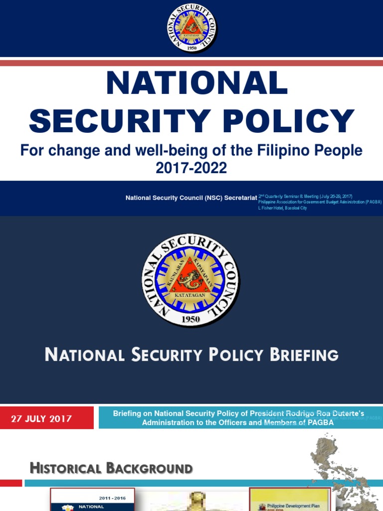 National Security Policy 2017 2022 PDF | PDF | National Security | Security