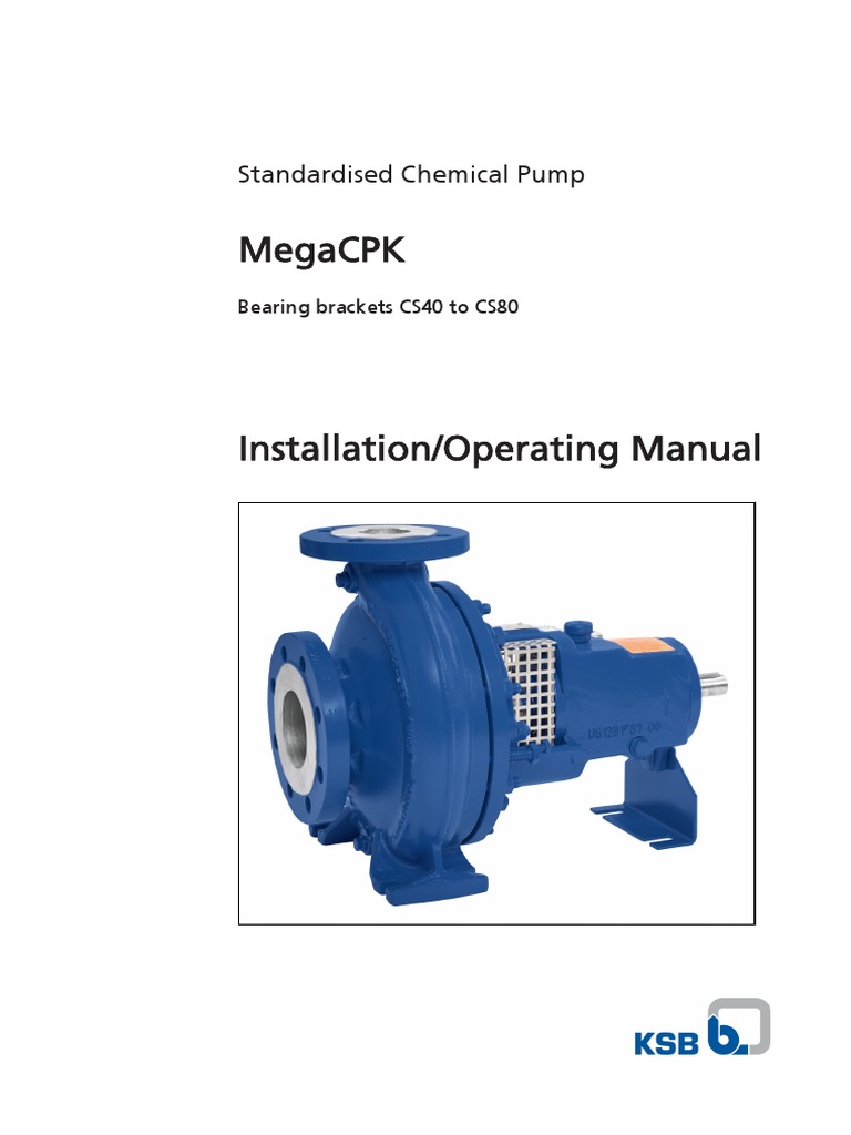 KSB Pump MCPK 150 | PDF | Bearing (Mechanical) | Pump