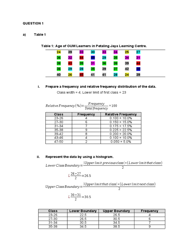 ANSWER | PDF | Quartile | Statistical Theory