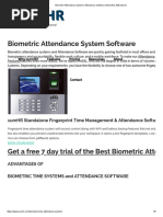 BioTime 9.5 Datasheet - 27.05.2024 | PDF | Web Application | Mobile App