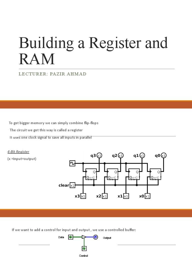 02 - Building A Register | PDF | Random Access Memory | Input/Output
