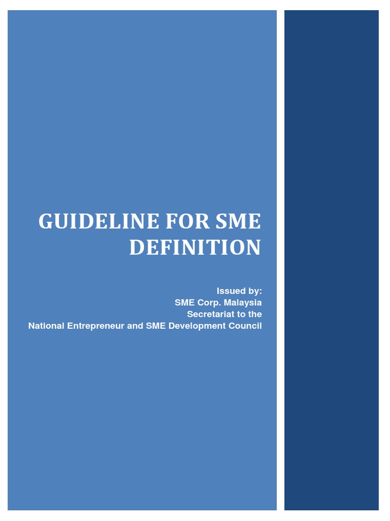 Guideline-SMEDefinition Updated | PDF | Subsidiary | Small And Medium ...