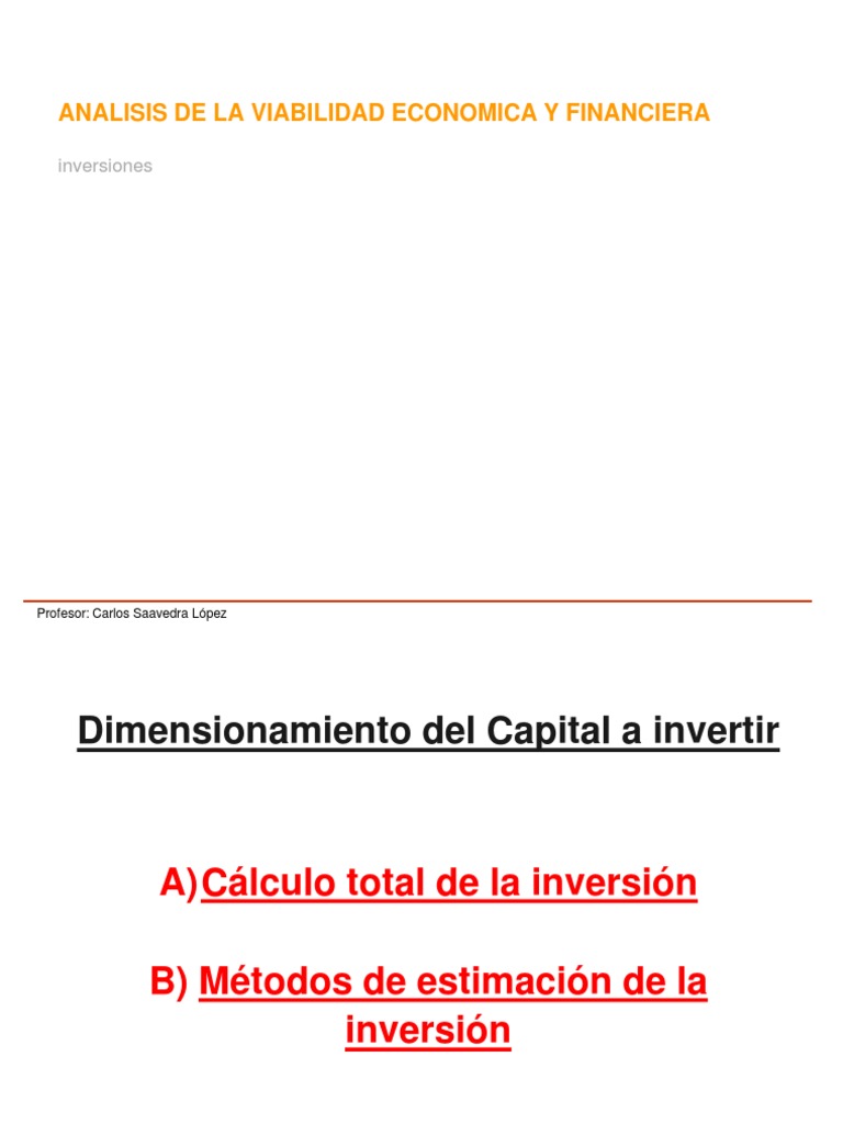 Viabilidad Económica de Inversiones | PDF | Inversiones | Bancos