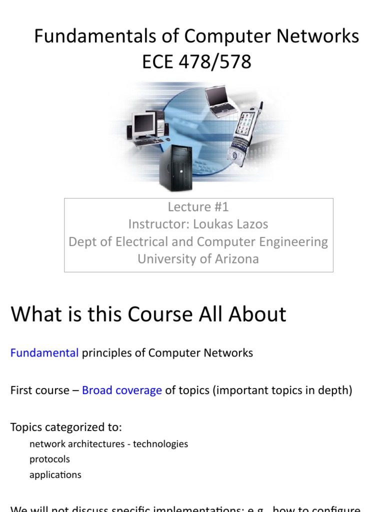 Fundamentals of Computer Networks ECE 478/578 | PDF | Packet Switching ...