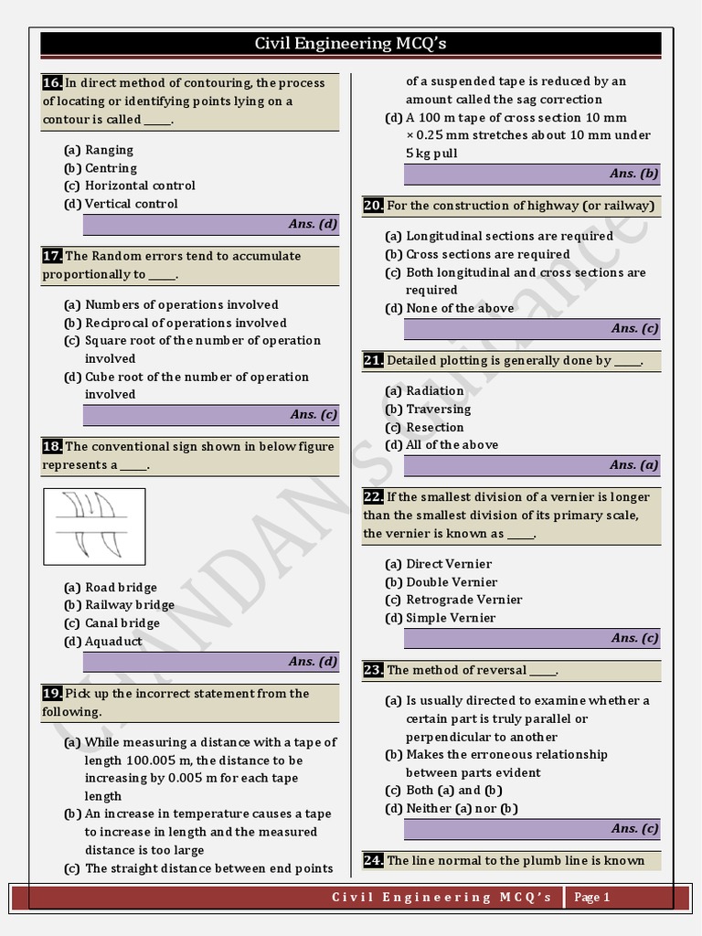 Civil Engineering MCQ'S: Ans. (B) | PDF | Optics | Electromagnetic ...