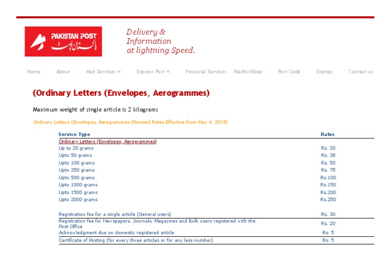 Ordinary and Registered Mail | PDF