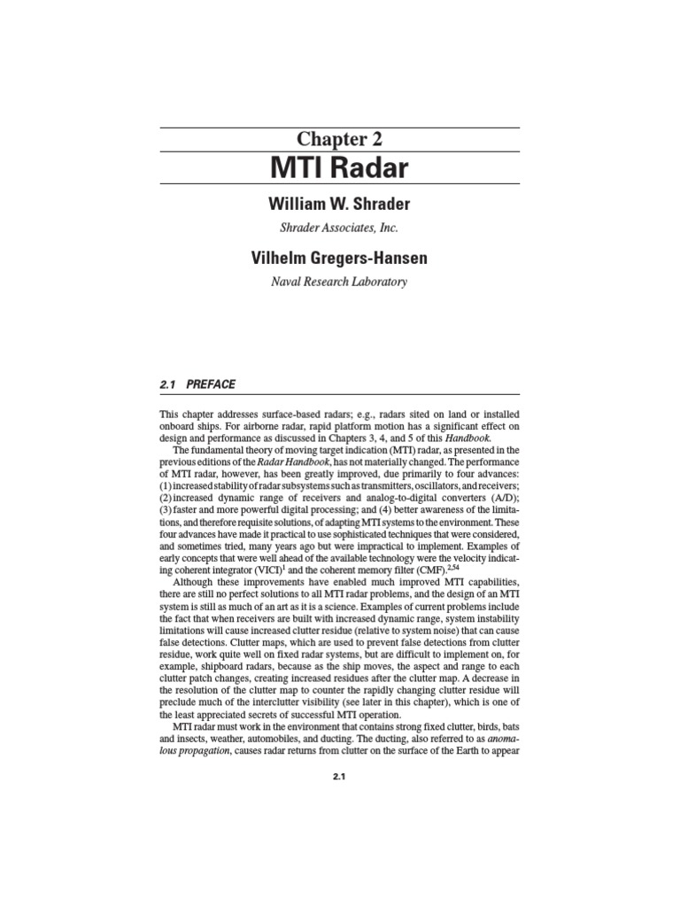 Mti Radar PDF | PDF | Computers