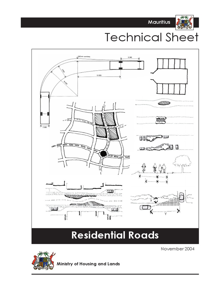 Technical Sheet: Residential Roads | PDF | Traffic | Parking