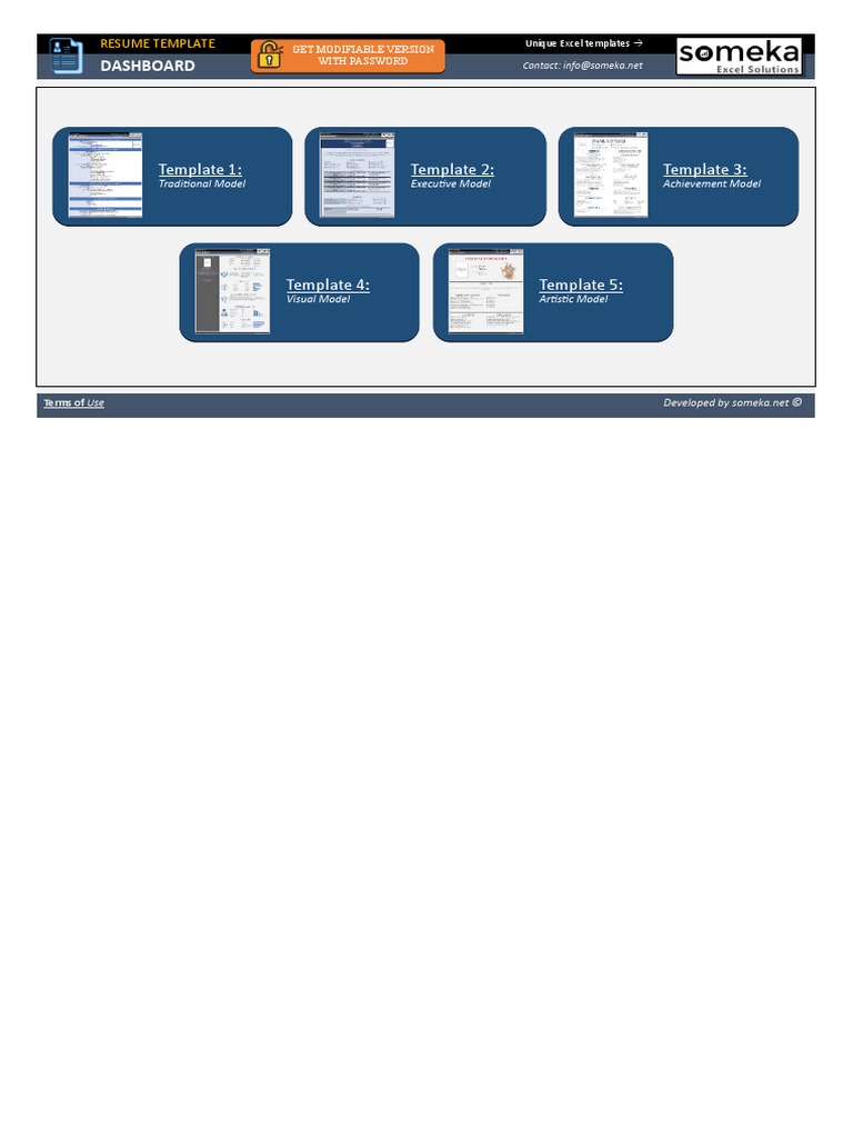 Resume Template - Someka V1F | PDF | Chief Executive Officer | Albania