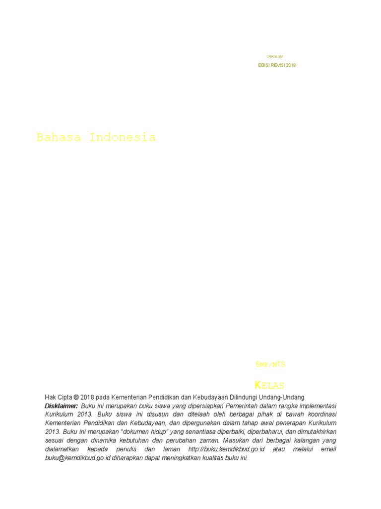 BS Bahasa Indonesia Kelas IX Revisi PDF | PDF