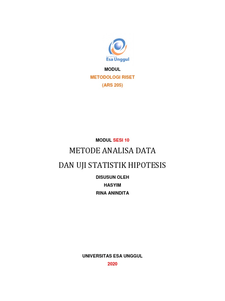 METODE ANALISIS - 1 Contoh Uji Deskriptif-Rata-rata PDF | PDF