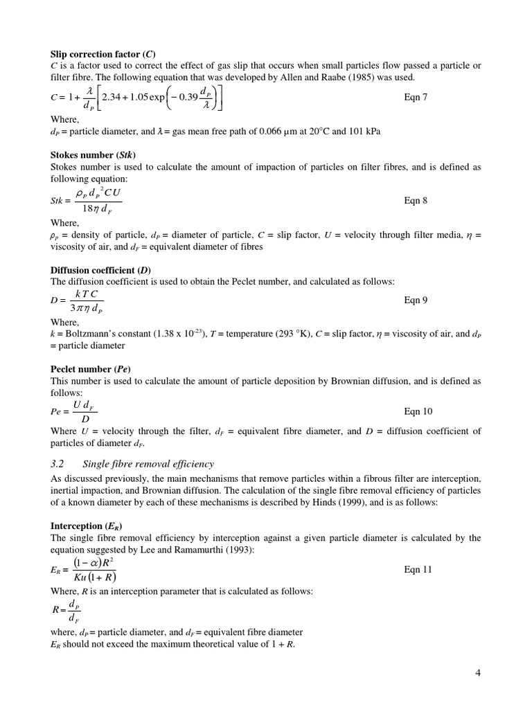 D U C D: Slip Correction Factor (C) | PDF | Brownian Motion | Viscosity