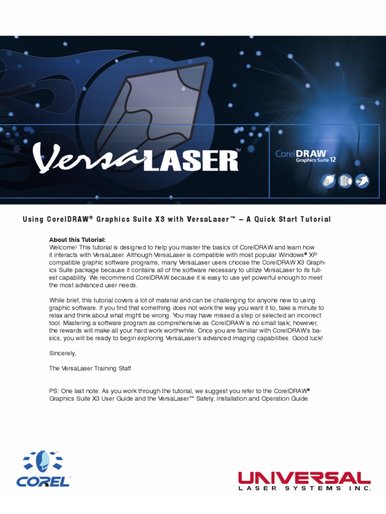 Using Coreldraw Graphics Suite X3 With Versalaser™ - A Quick Start ...