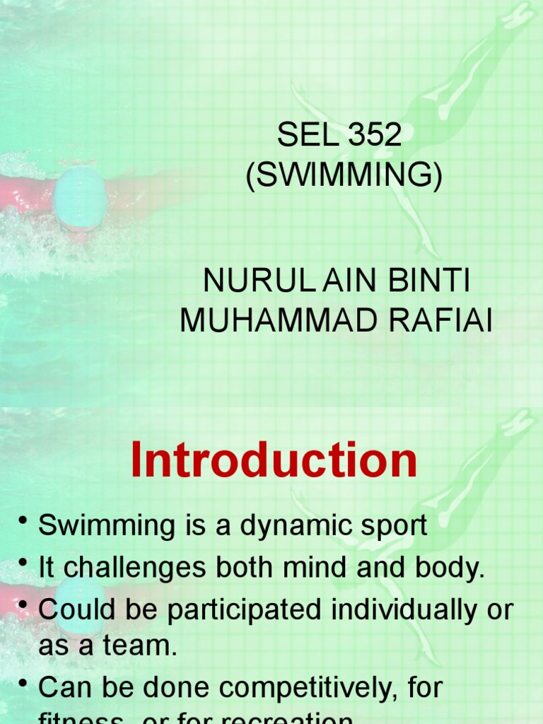 Chapter 1 Swimming | PDF | Swimming | Underwater Diving