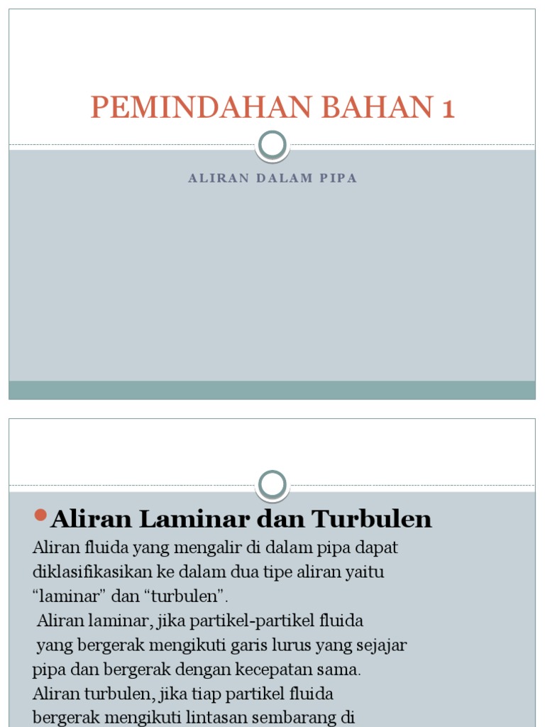 Aliran Dalam Pipa | PDF