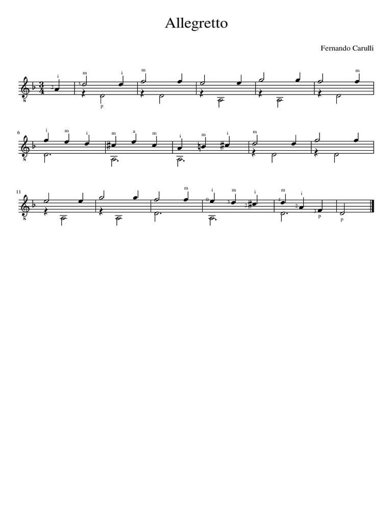 Allegretto Carulli PDF | PDF