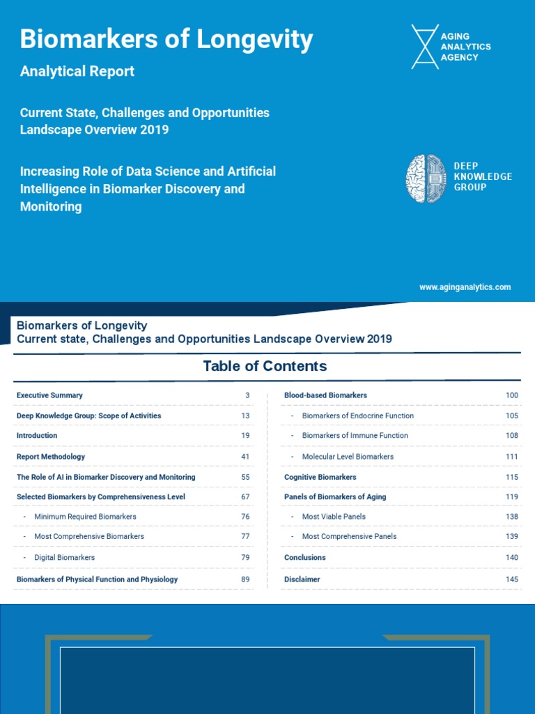 Biomarkers of Longevity Report PDF | PDF | Biomarker | Analytics