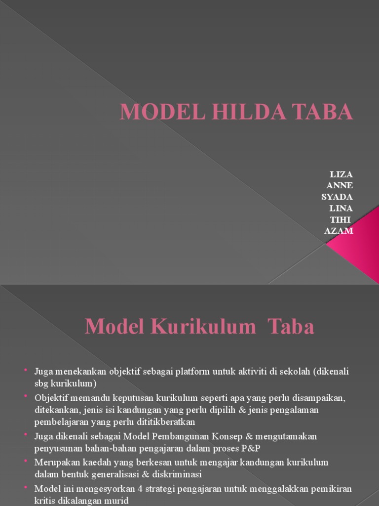 Model Hilda Taba | PDF