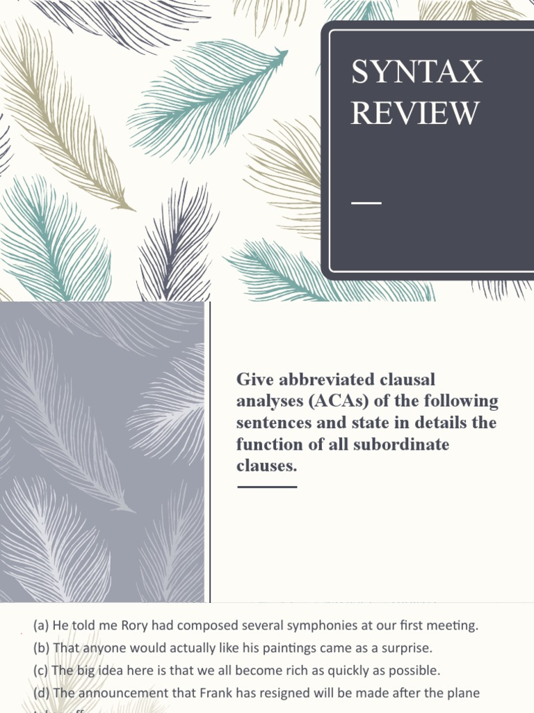 Syntax Practice | PDF