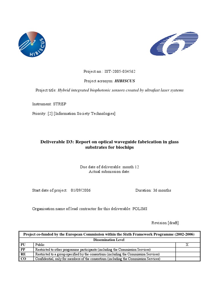 Optical Waveguide Fabrication Report | PDF | Microfluidics | Laser