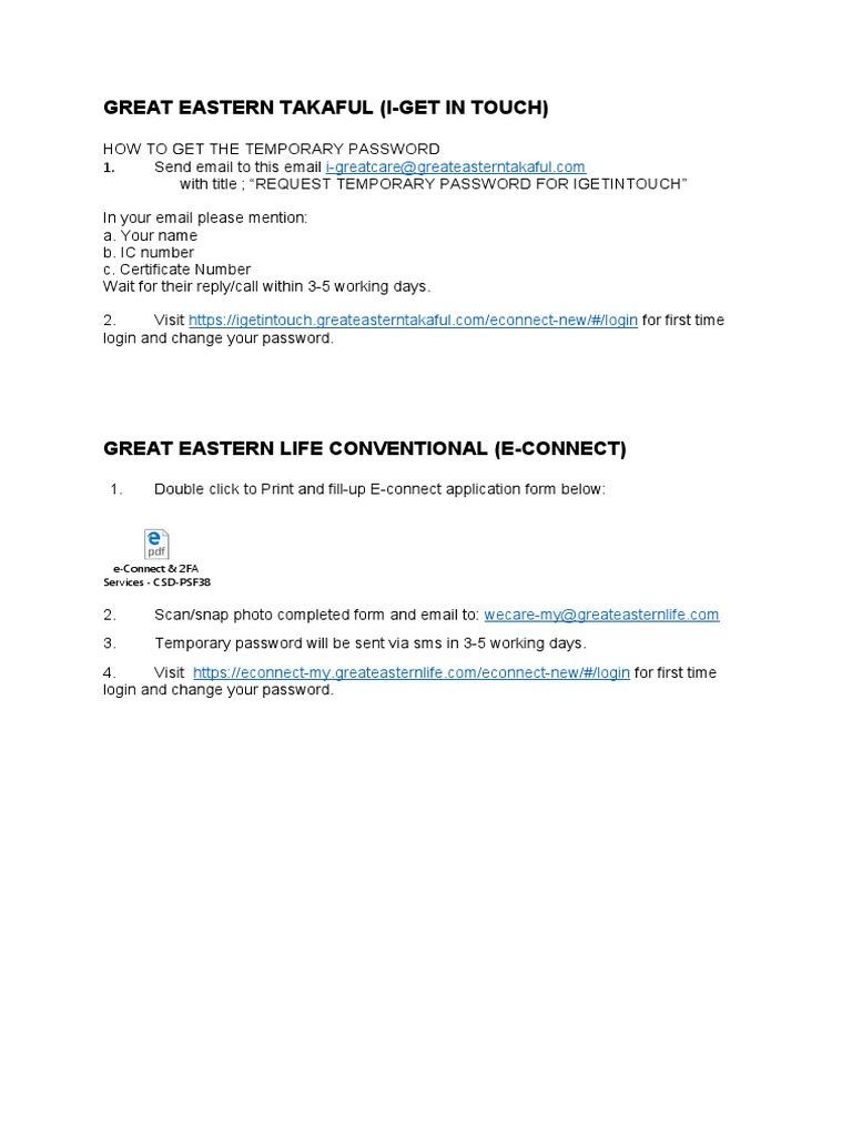 GUIDE To Econnect Application | PDF