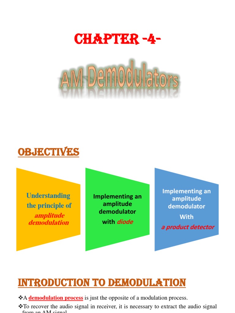 AM Demodulation (Summary) | PDF | Detector (Radio) | Modulation