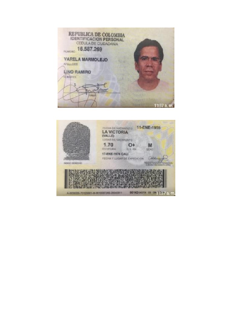 Cedula Ramiro Varela | PDF