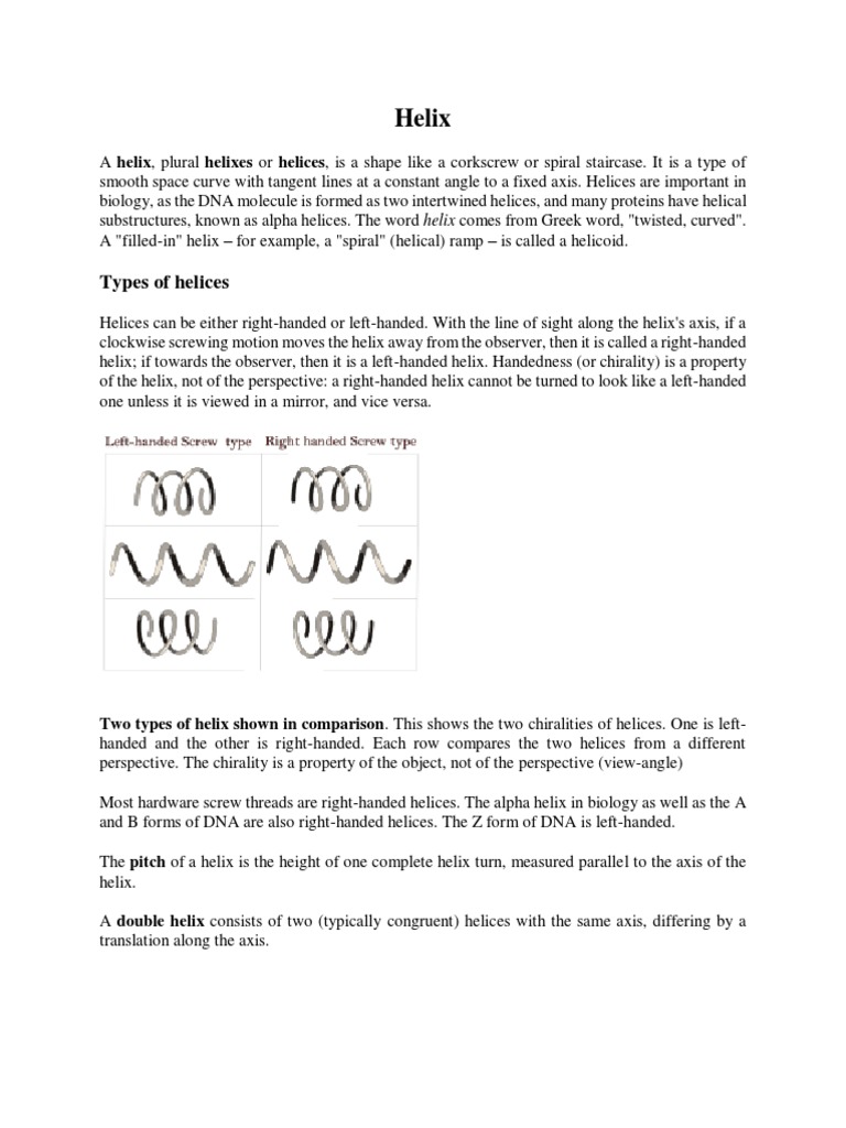 Lecture On Helix PDF | PDF | Helix | Differential Geometry