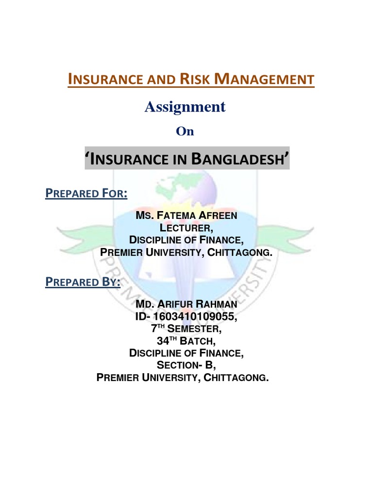 Insurance in Bangladesh Assignment | PDF | Insurance | Risk