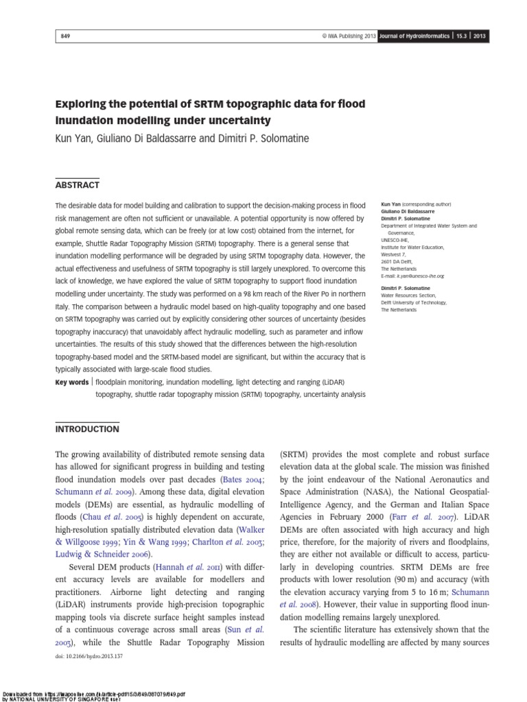 Hydrology Research | PDF | Topography | Earth Sciences