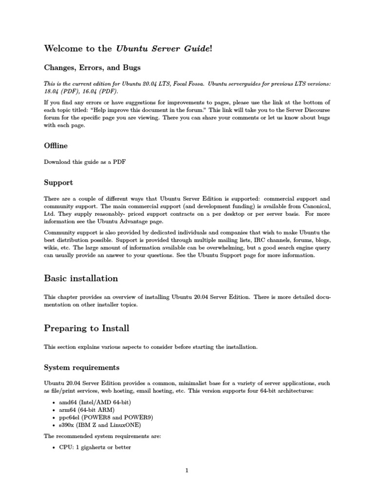 Ubuntu Server Guide | PDF | Booting | Utility Software