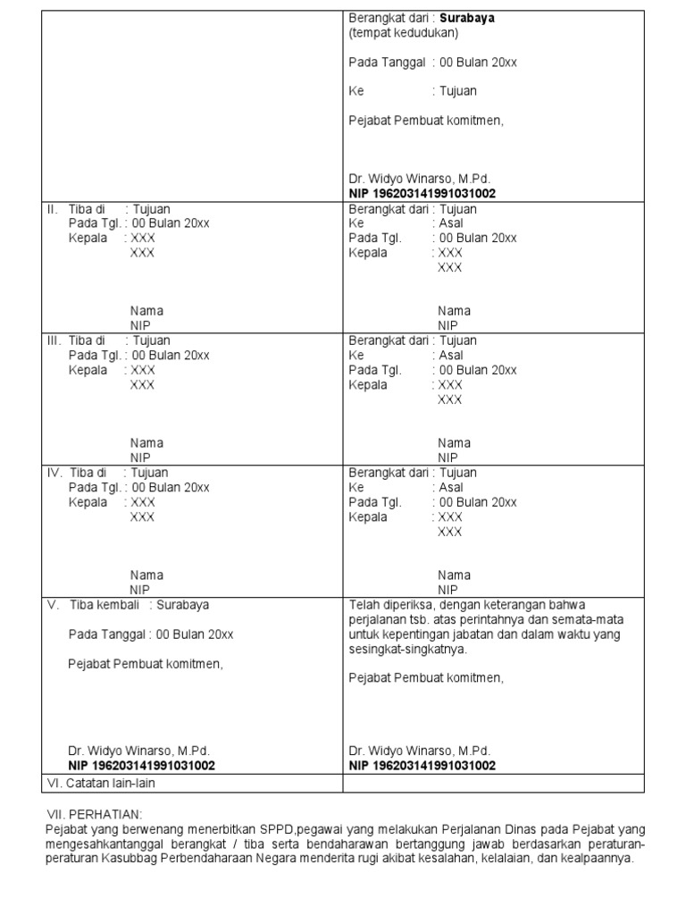 Blanko SPPD A4 | PDF