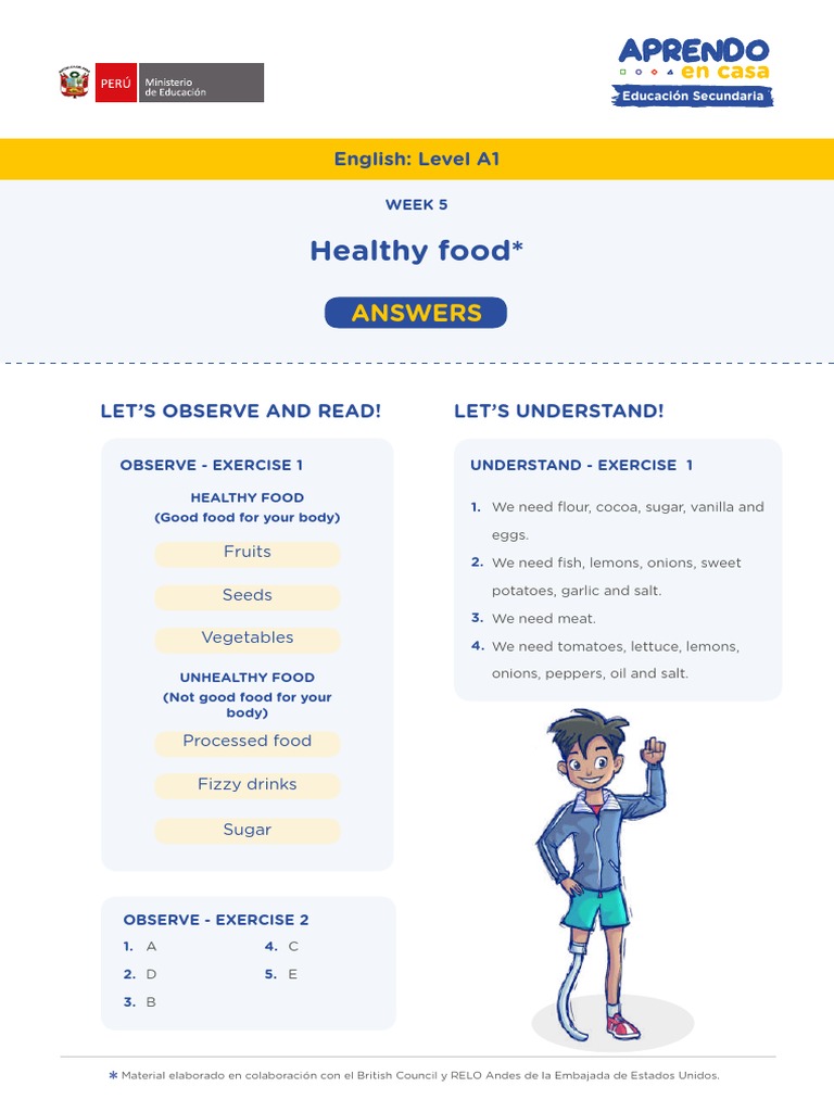 Healthy Food : Answers | PDF | Foods | Cuisine