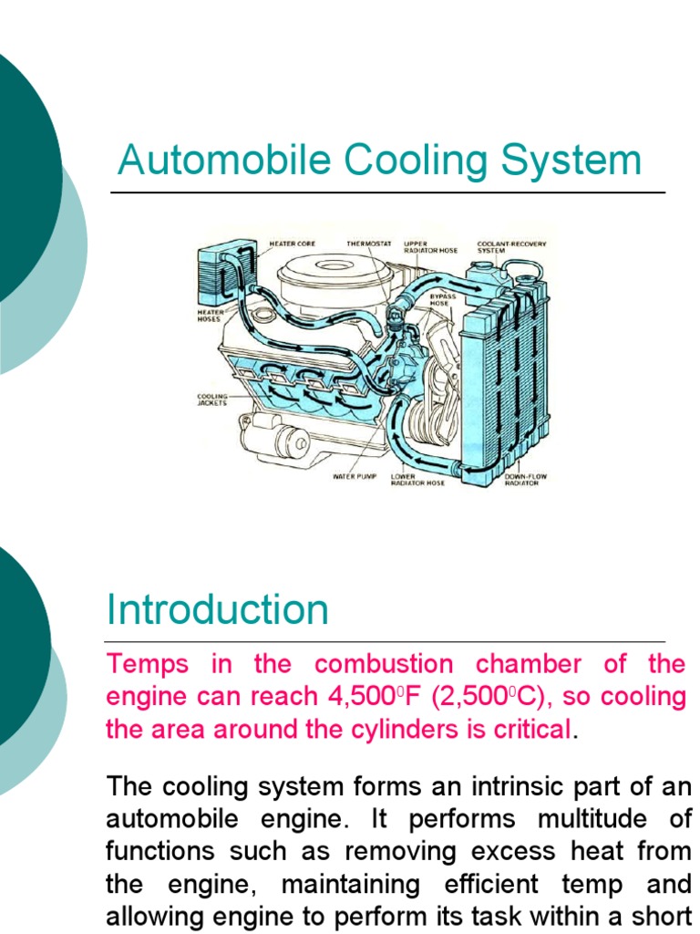 Automobile Cooling System Overview | PDF | Radiator | Thermostat