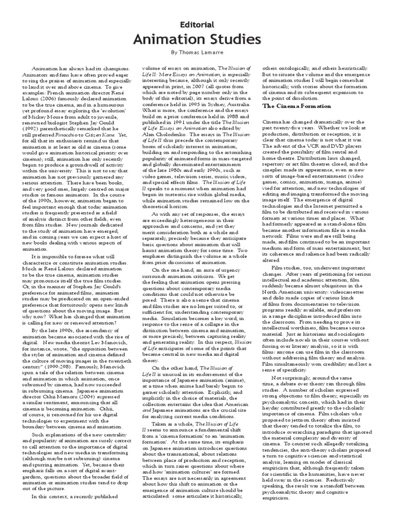AnimationStudies Lamarre | PDF | Deconstruction | Anime