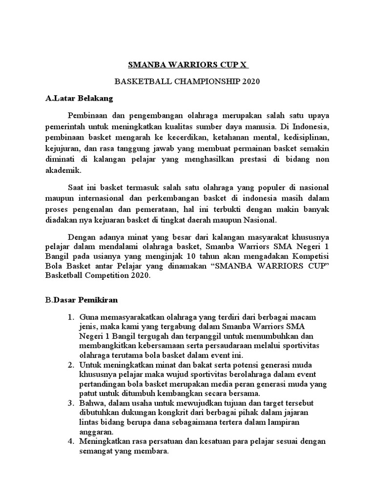 Rancangan Proposal SWC 2k20 | PDF